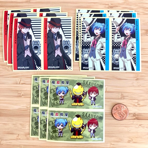 Accessories | Rare Assassination Classroom Stickers Set 9 Sheets | Poshmark